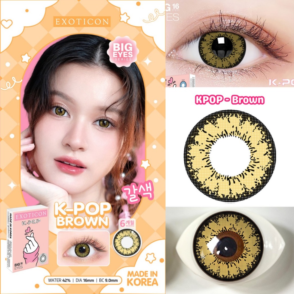 Jual Softlens K-POP Brown by Exoticon Diameter 16mm - Soflen Soplen ...