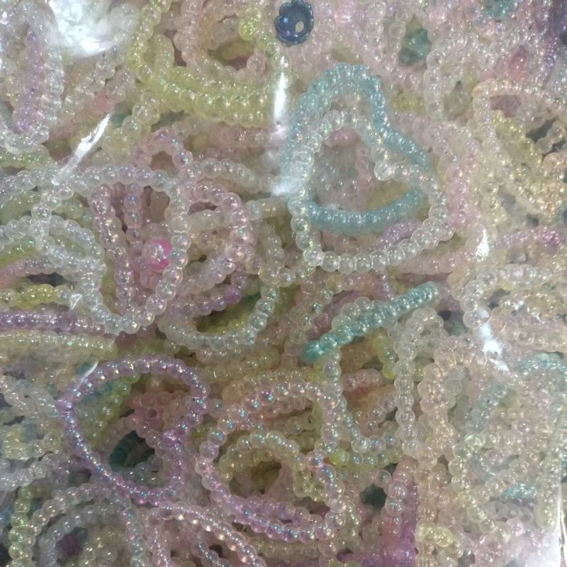 Jual Manik Love bolong bening ab mix warna ( ada 3 ukuran) isi 1 pon ...