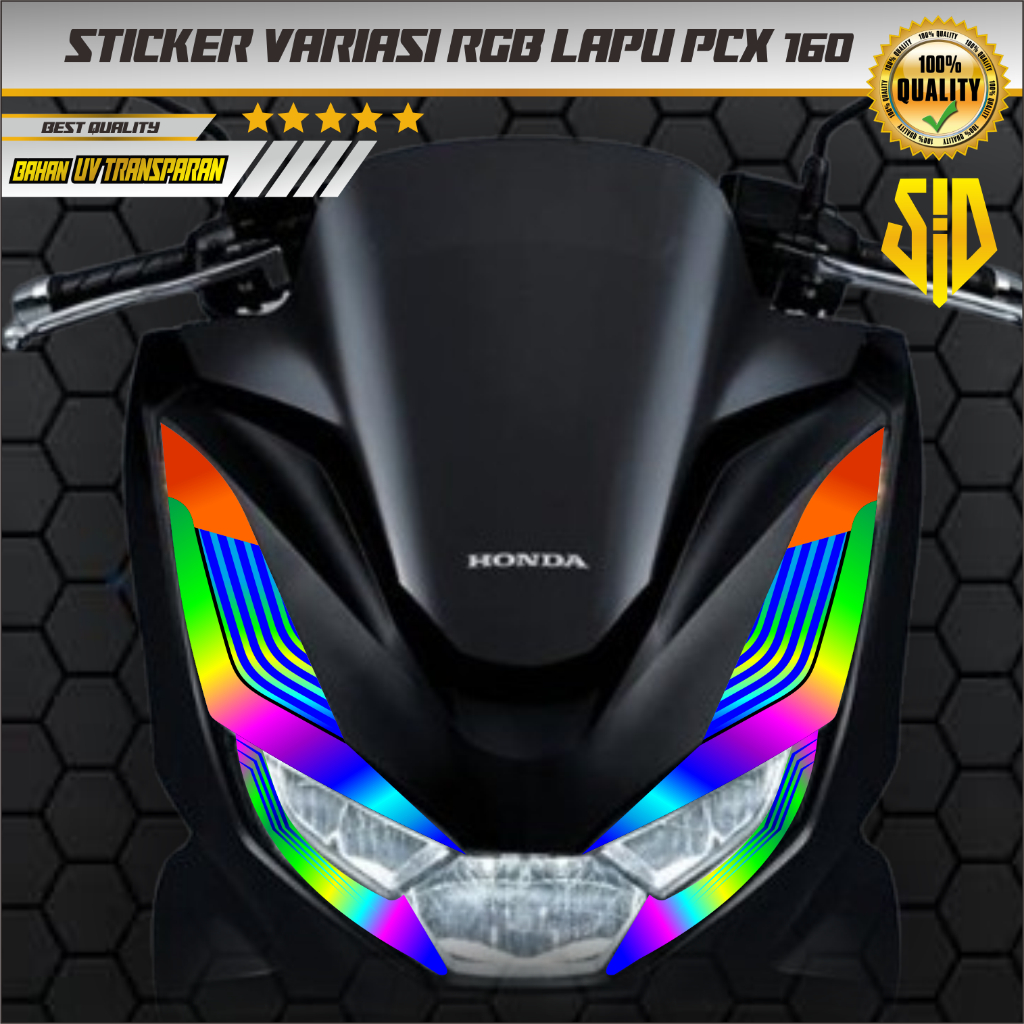 Jual STICKER PELANGI PCX 160 / STICKER VARIASI LAMPU PCX / STICKER ...
