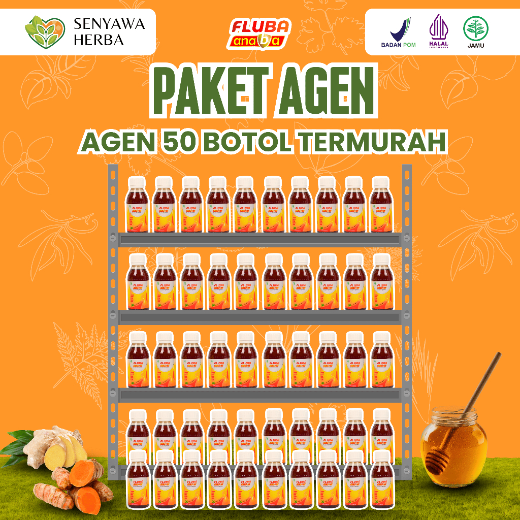 Jual Paket Agen 50 Botol FLUBA ANABA Madu Obat Herbal Atasi Masalah Flu ...