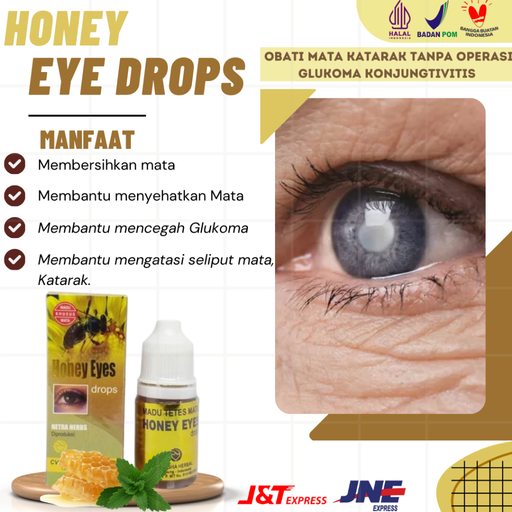 Jual Honey Eye Drop Original 10ml Mengobati Mata Katarak Tanpa Operasi ...