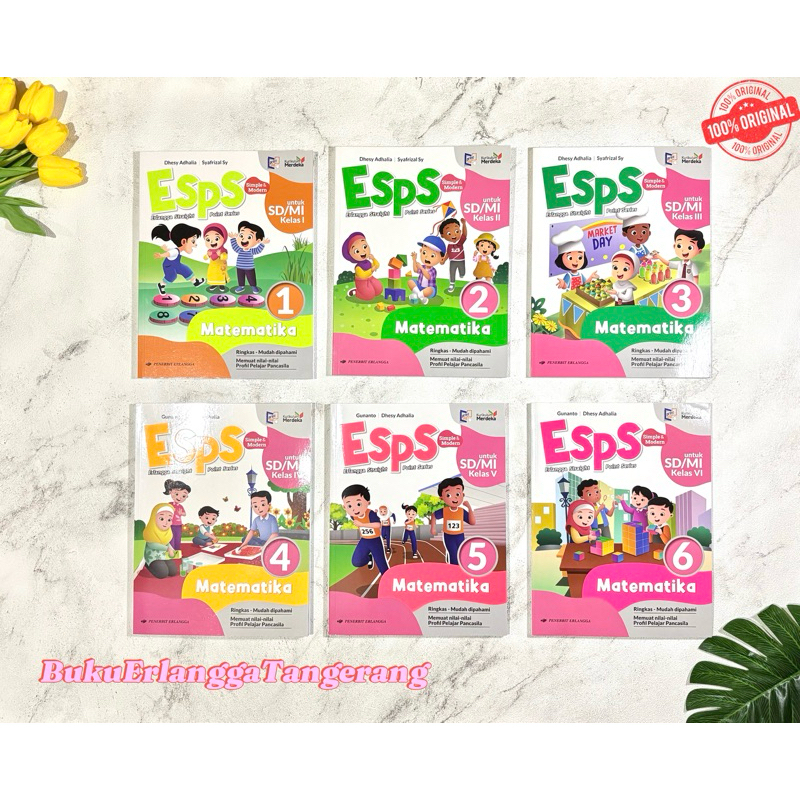 Jual SERI ESPS MATEMATIKA SD/MI KELAS.1 2 3 4 5 6/KM PENERBIT ERLANGGA | Shopee Indonesia
