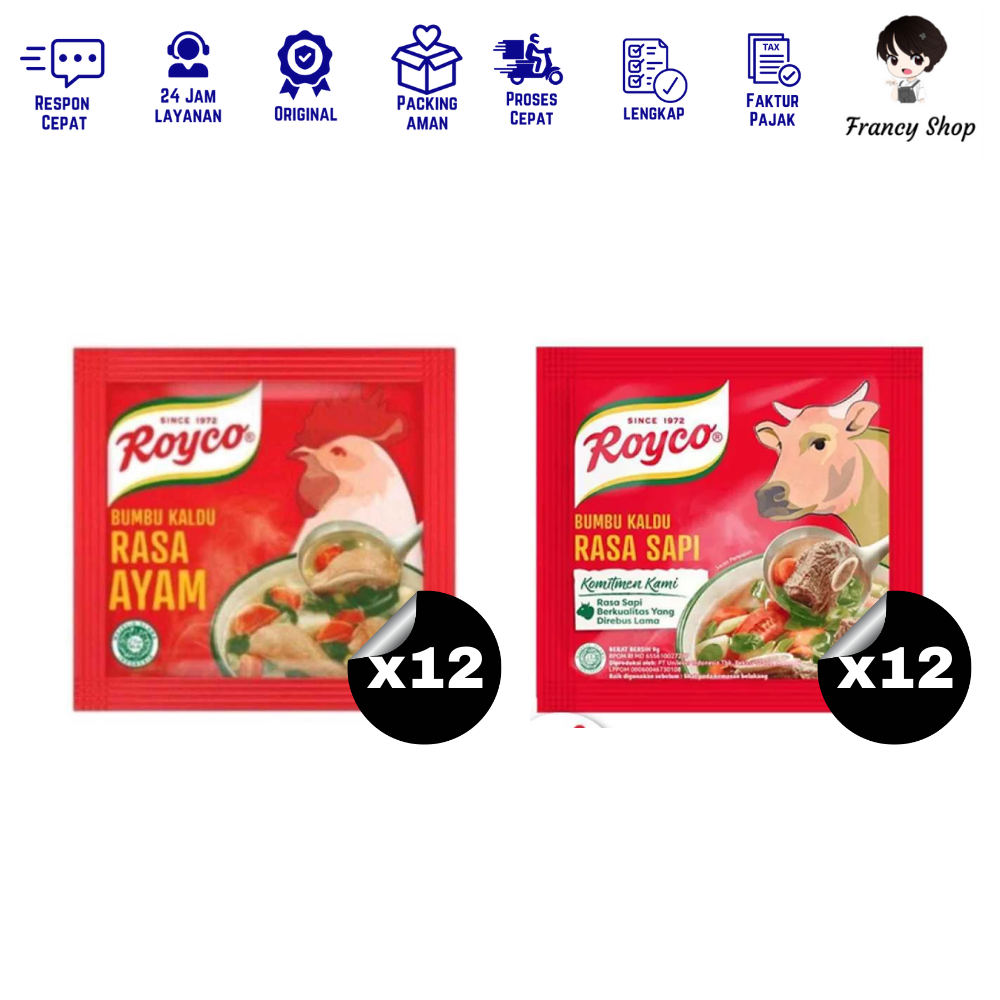 Jual Paket Murah Royco Ayam / Sapi Bumbu Penyedap Rasa Sachet 8 gr ...