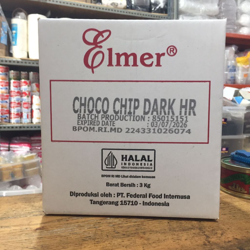 Jual Choco Chips 1 Dus/3kg Merk Elmer Coklat Koko Chip | Shopee Indonesia