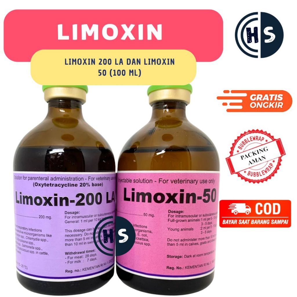 Jual LIMOXIN 200 LA 100 ml & LIMOXIN 50 100 ml - Antibiotik ...