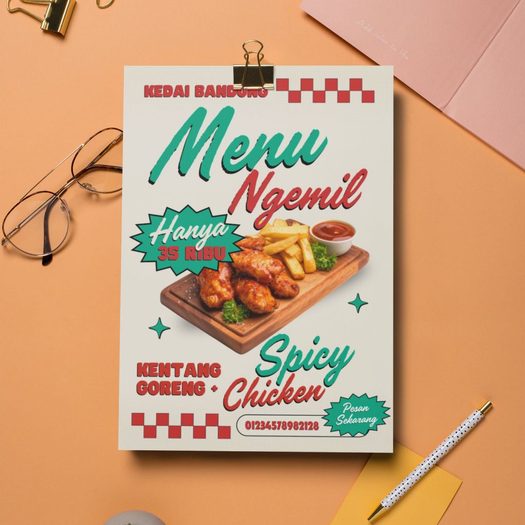 Jual Desain Menu Resto & Cafe Kekinian - Bisa Custom! Modern & Estetik ...