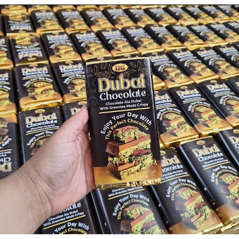 Jual Coklat Dubai Premium Green Tea Crispy 250gr & 80gr Homemade ...