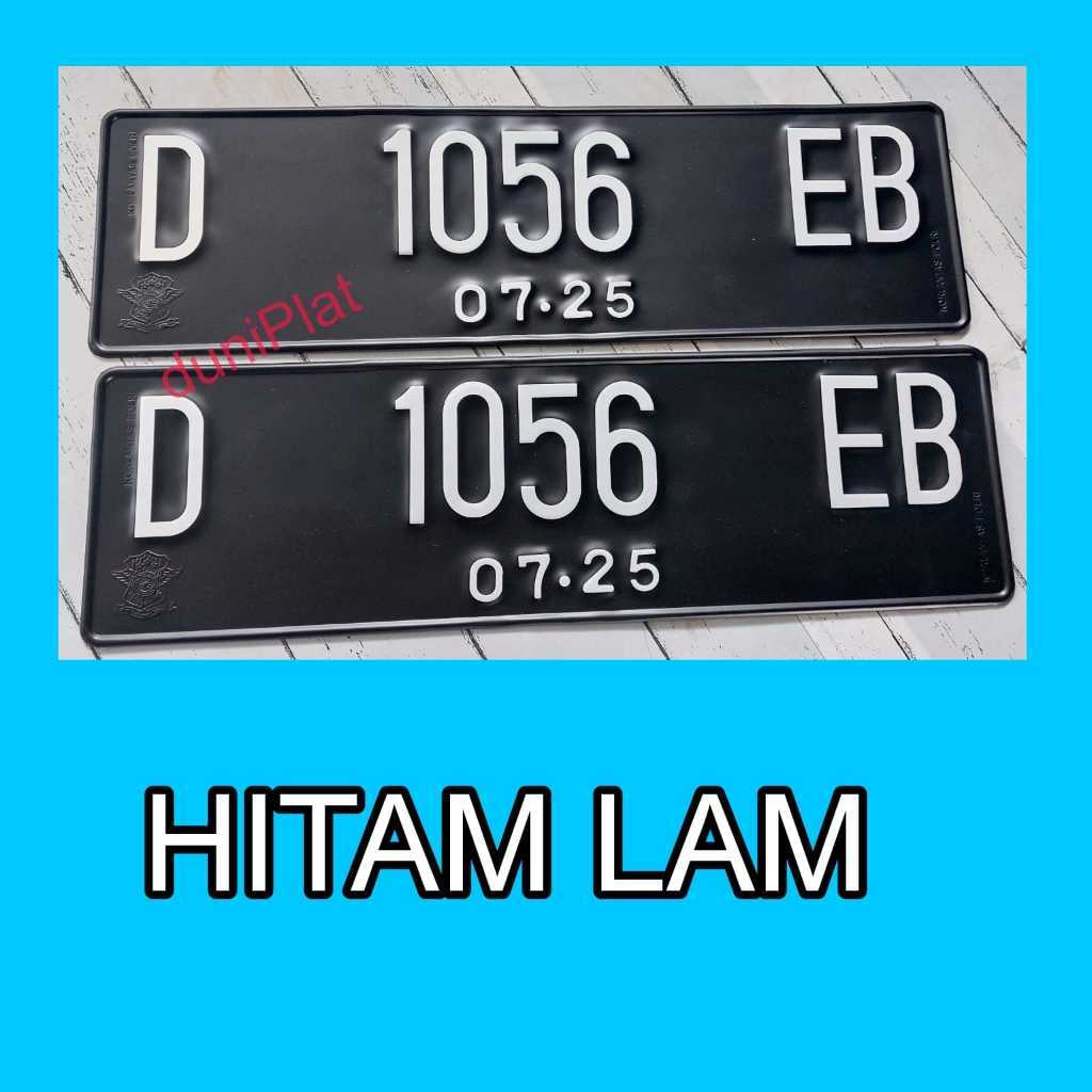 Jual Plat Nomor Mobil Standar Putih - Hitam Font Baru Berlogo Korlantas ...