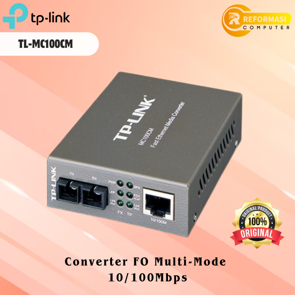 Jual Converter FO Multi-Mode 10/100Mbps TP-LINK TL-MC100CM | Shopee ...