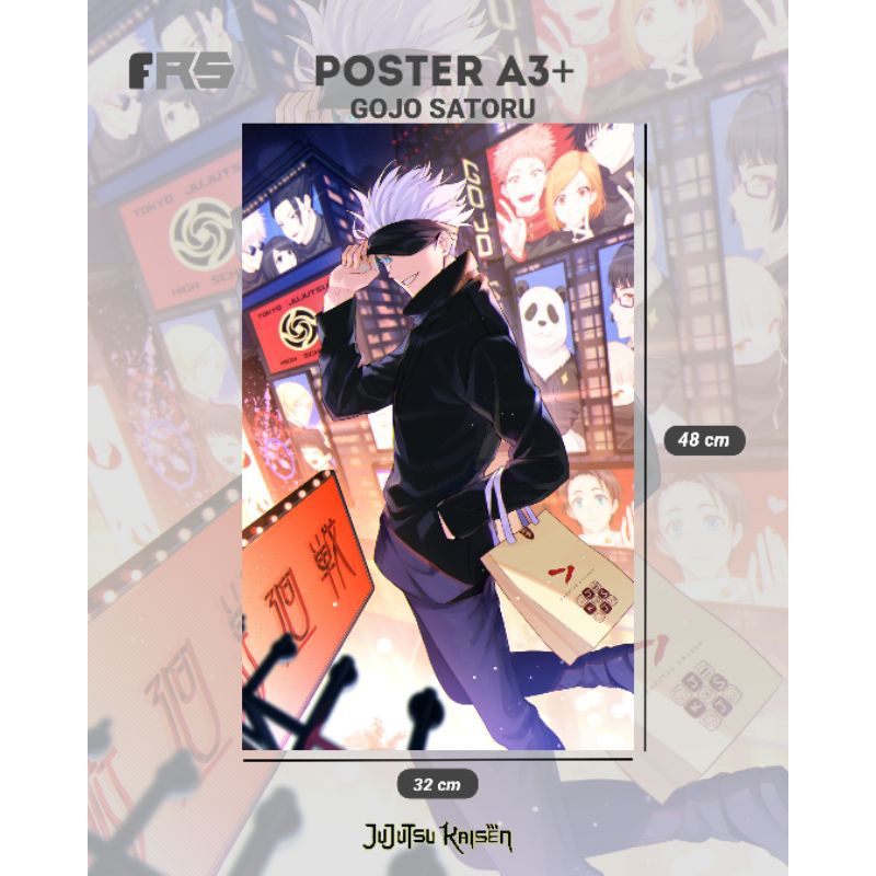 Jual Poster Gojo Satoru – Jujutsu Kaisen(A3+) | Shopee Indonesia