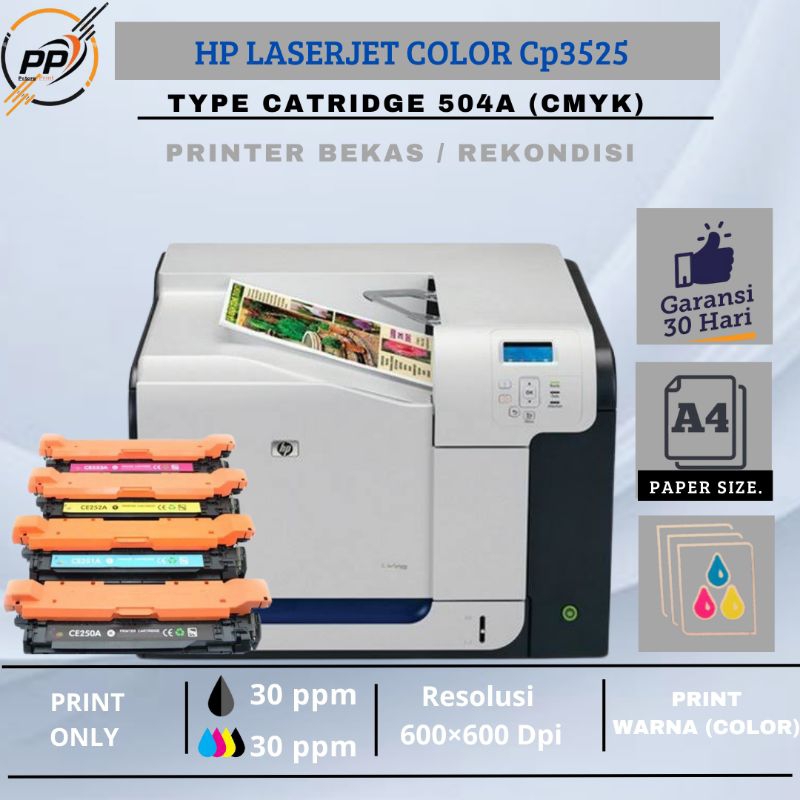 Jual Mesin potocopy Printer HP Color LaserJet CP3525 A4 Bekas ...