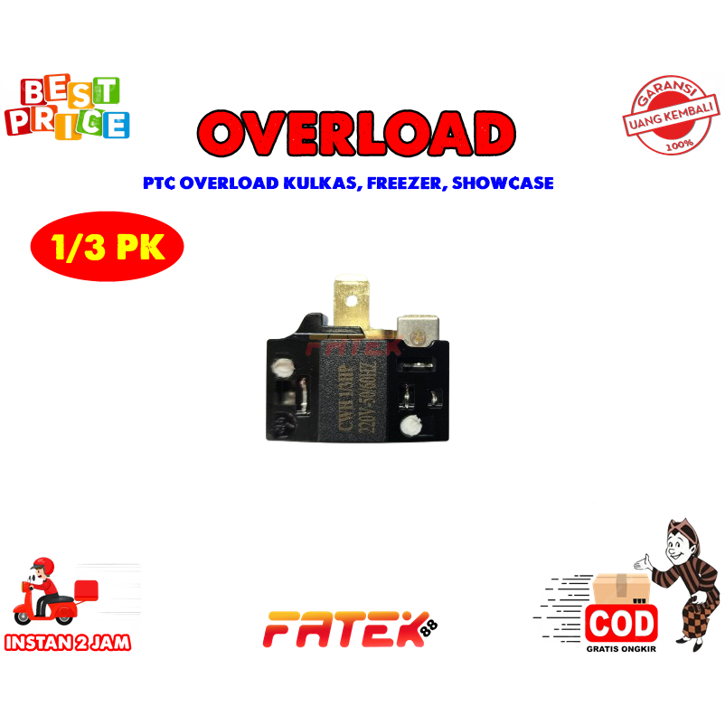 Jual OVER LOAD KULKAS 1/3 ph/PK | OVER LOAD GEPENG | OVERLOAD FREZER ...