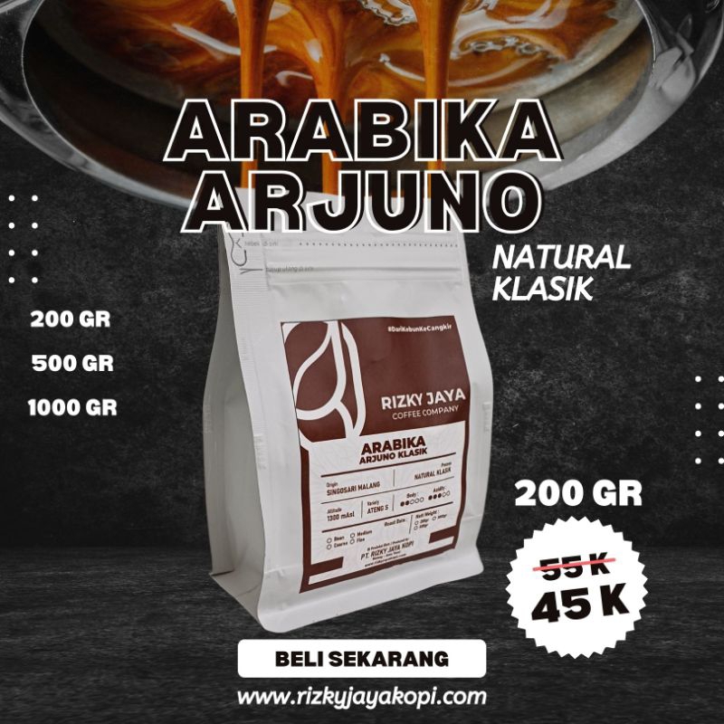 Jual Kopi Arabika Arjuno Klasik 200 Gr | Shopee Indonesia