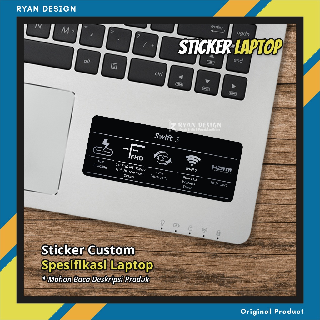 Jual Stiker Logo Laptop Acer Swift 3 Stiker Spesifikasi Fitur Laptop ...