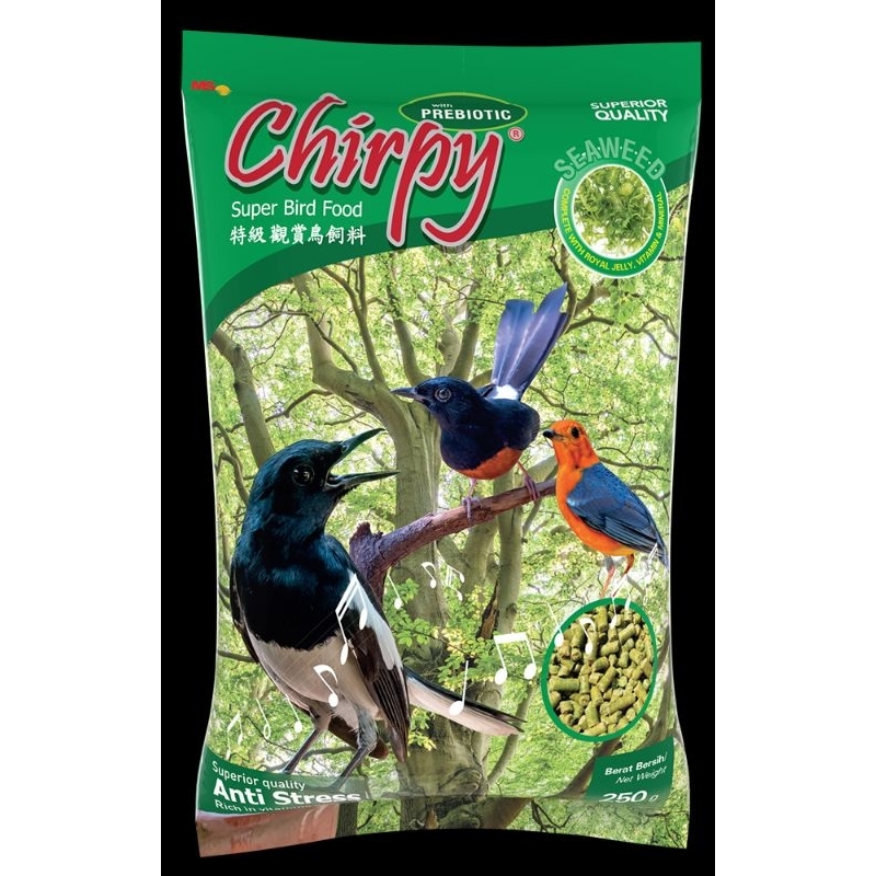 Jual Chirpy Super Bird Food ( Pakan Burung ) chirpy hijau | Shopee ...