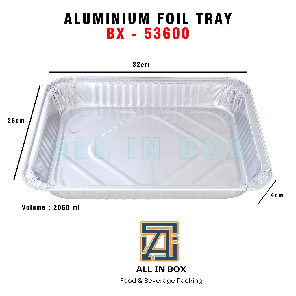 Jual Aluminium Tray BX 53600 / Loyang Wadah Alumunium Foil Tray Persegi ...