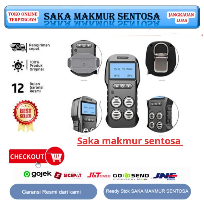 Jual Gas Detector 4-in-1 O2 CO LEL H2S with ALARM SENSOR MONITOR ...