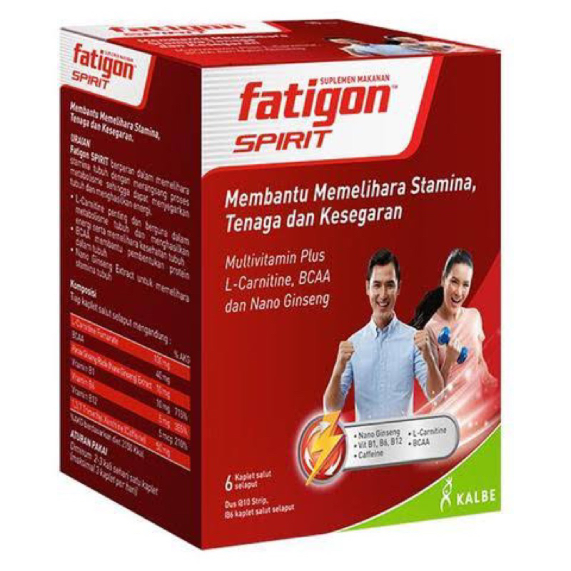 Jual Fatigon Spirit (1 box isi 10 strip x 6 kaplet) | Shopee Indonesia