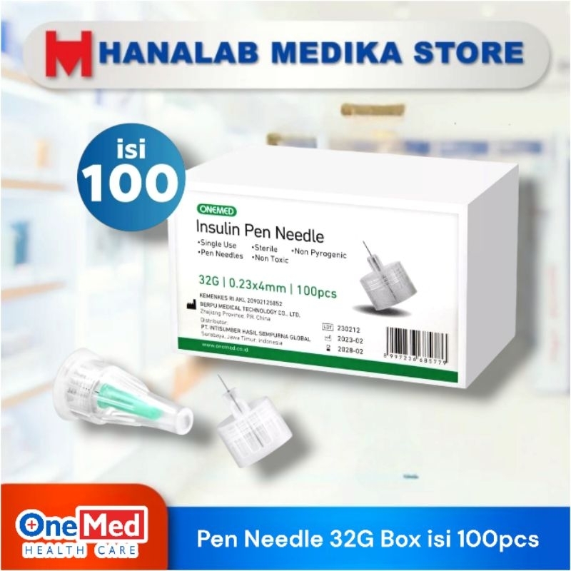 Jual ONEMED Pen Needle 32G Box isi 100pcs | Shopee Indonesia