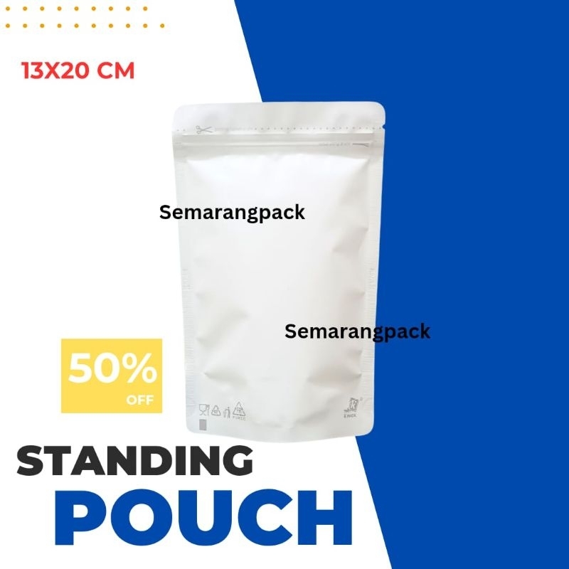 Jual standing pouch putih doff kpack | Shopee Indonesia