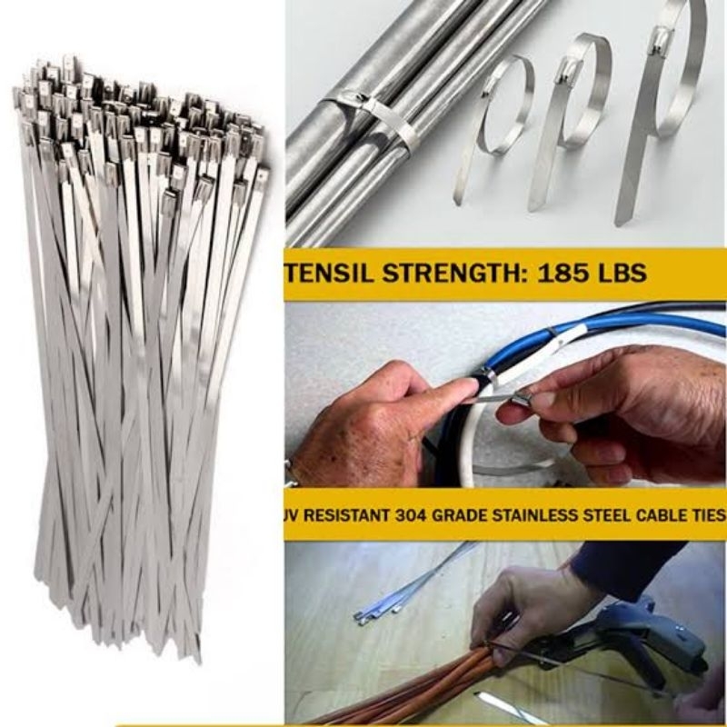 Jual Kabel Tis Ties Baja Besi Stainless Cable Knalpot Tahan Panas ...