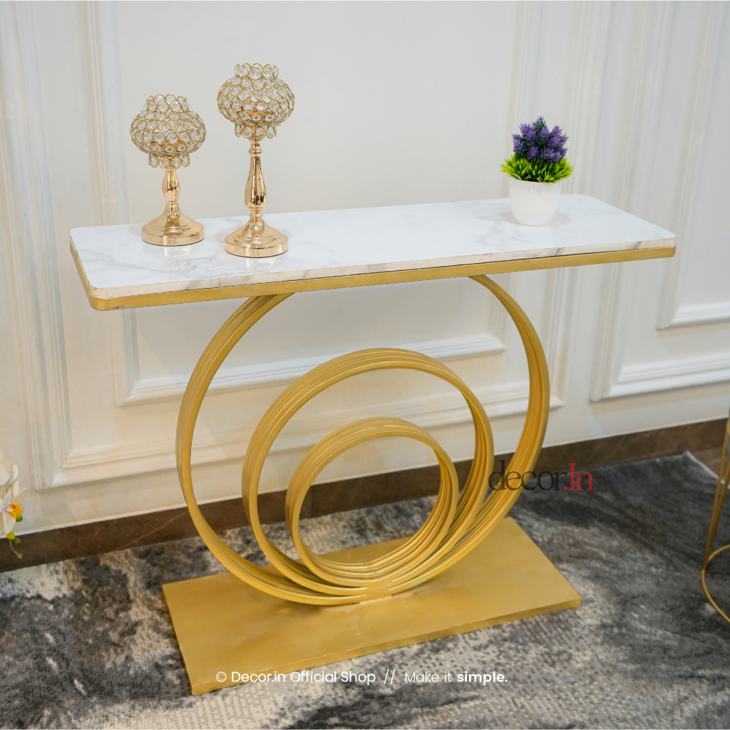 Jual Luxe Living Meja Console Minimalis Ruang Tamu Circle| Meja Foyer ...