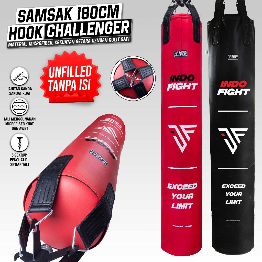 Jual Samsak Gantung 180cm indofight Sansak Tinju Muay Thai Punching Bag ...