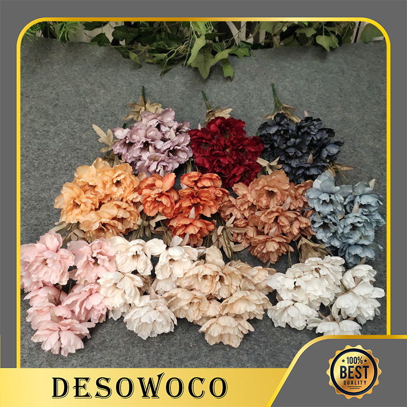 Jual DESOWOCO Bunga peony palsu buatan manusia dekorasi meja pernikahan ...