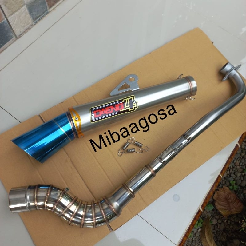 Jual Daeng sai4 open specs exhaust for Fury Rusi Xrm Ex5 Sym110 wave ...