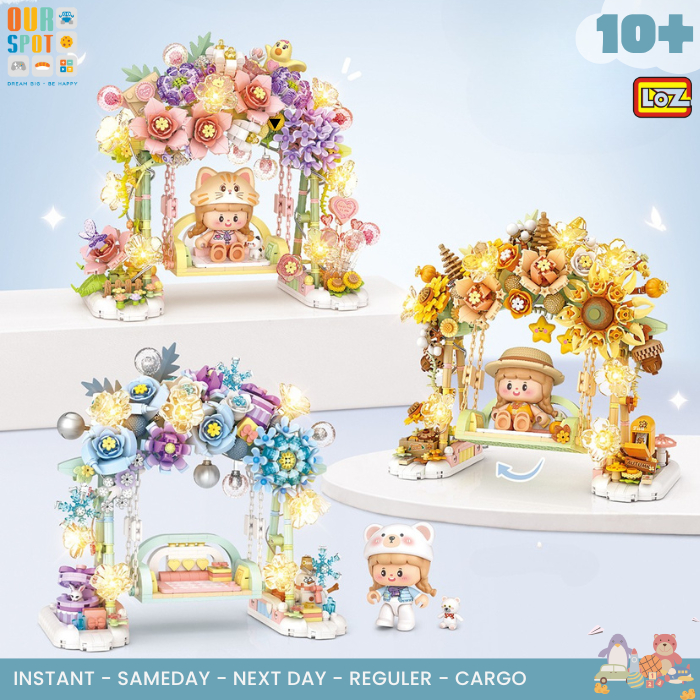 Jual LOZ 1352 Swing (dengan lampu dan batrei) 1042 pcs - LOZ ideas - Mini brick - Puzzle Block ...