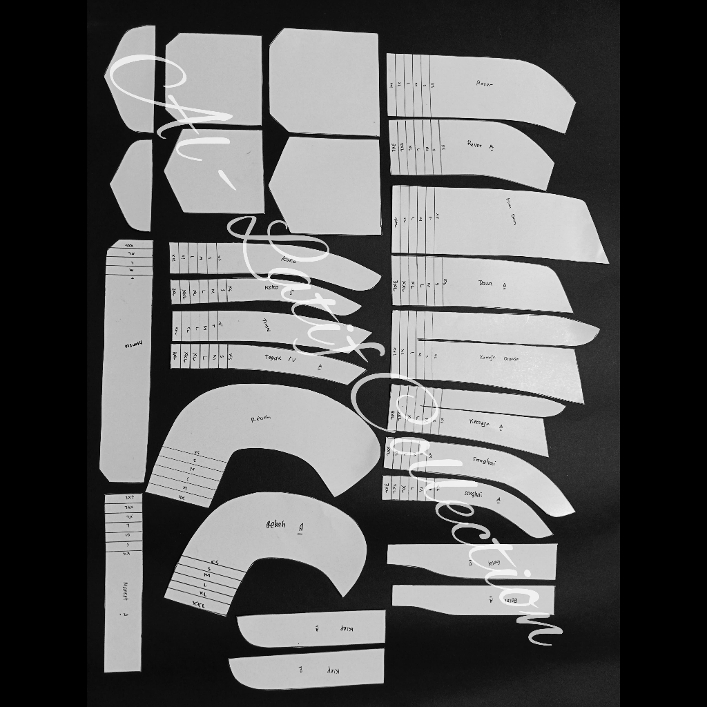 Jual Pola jiplak / pola instan KERAH DEWASA DAN ANAK-Pola berbagai macam kerah baju | Shopee ...