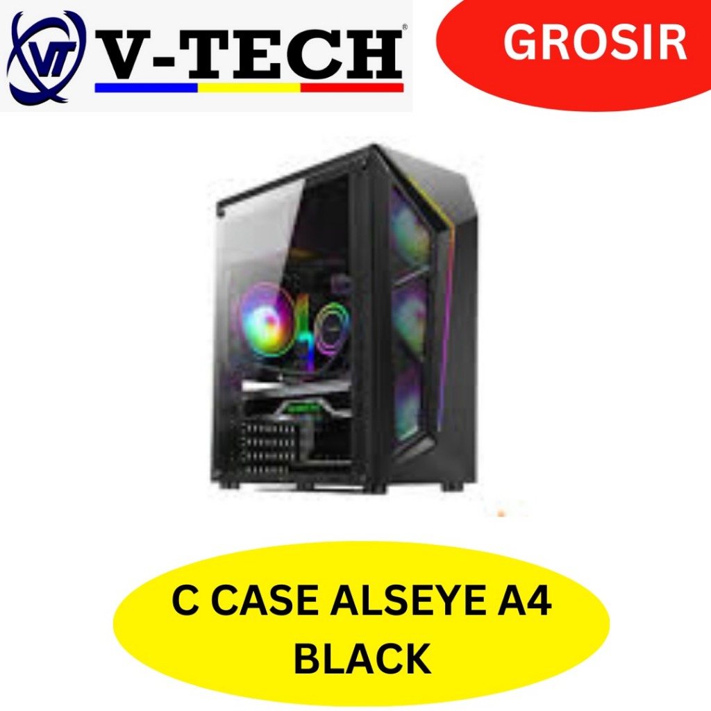 Jual PC CASE ALSEYE A4 BLACK / CASING PC | Shopee Indonesia