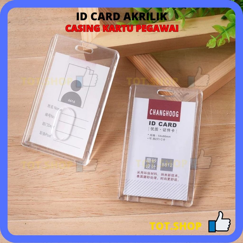 Jual [1-Pcs] ID CARD AKRILIK Casing Kartu Akrilik | Casing Id Card ...