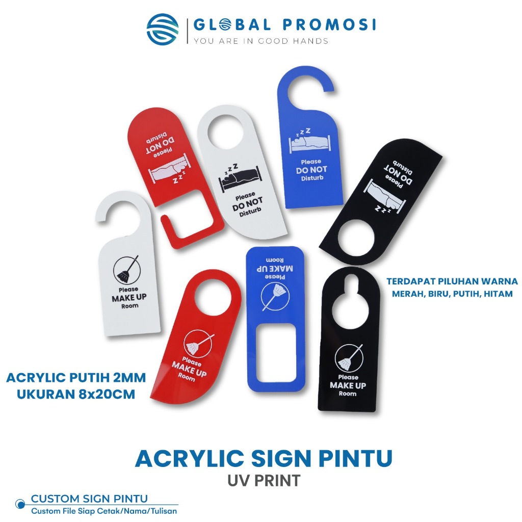 Jual Penanda Pitu Kamar Hote Akrilik Custom Cetak Uv Print Door Sign ...
