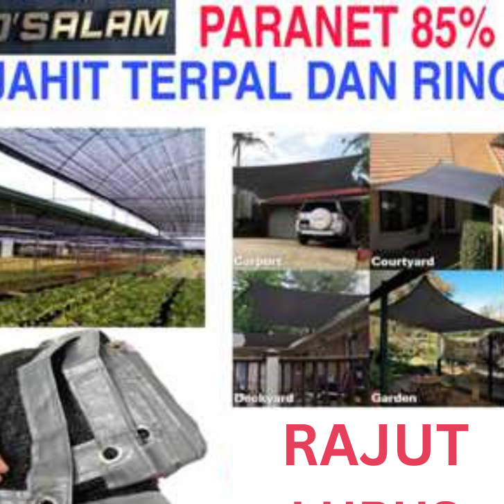 Jual Paranet 85% JAHIT TERPAL + Ring ( eceran ) Anti UV - Peneduh ...