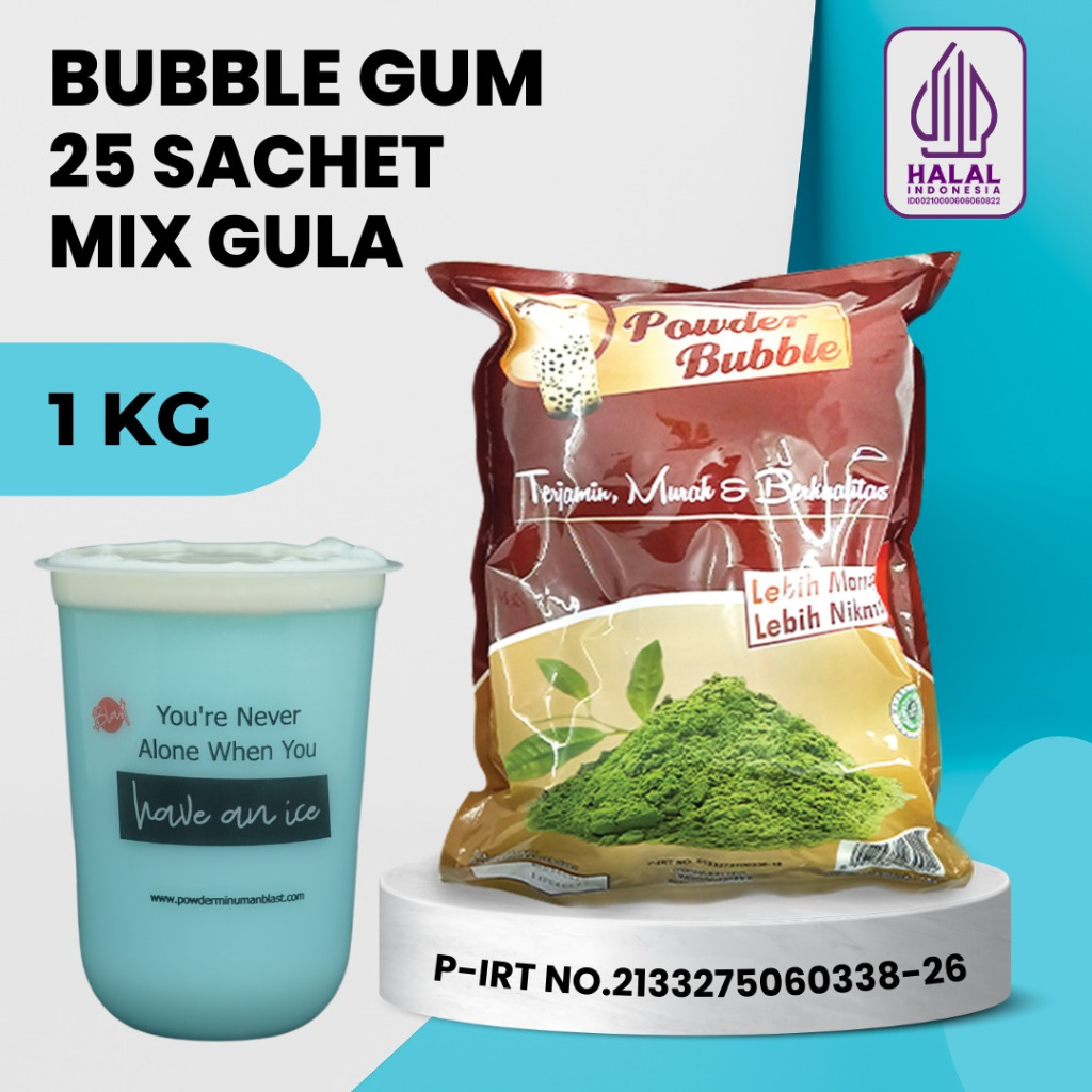 Jual Bubuk BUBBLE GUM 1 KG - Powder Rasa Permen Karet - Bahan Minuman ...