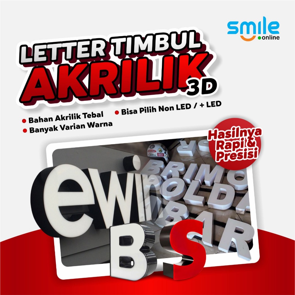 Jual Huruf Timbul 3D Akrilik - Letter Timbul - 100% Buatan Mesin ...