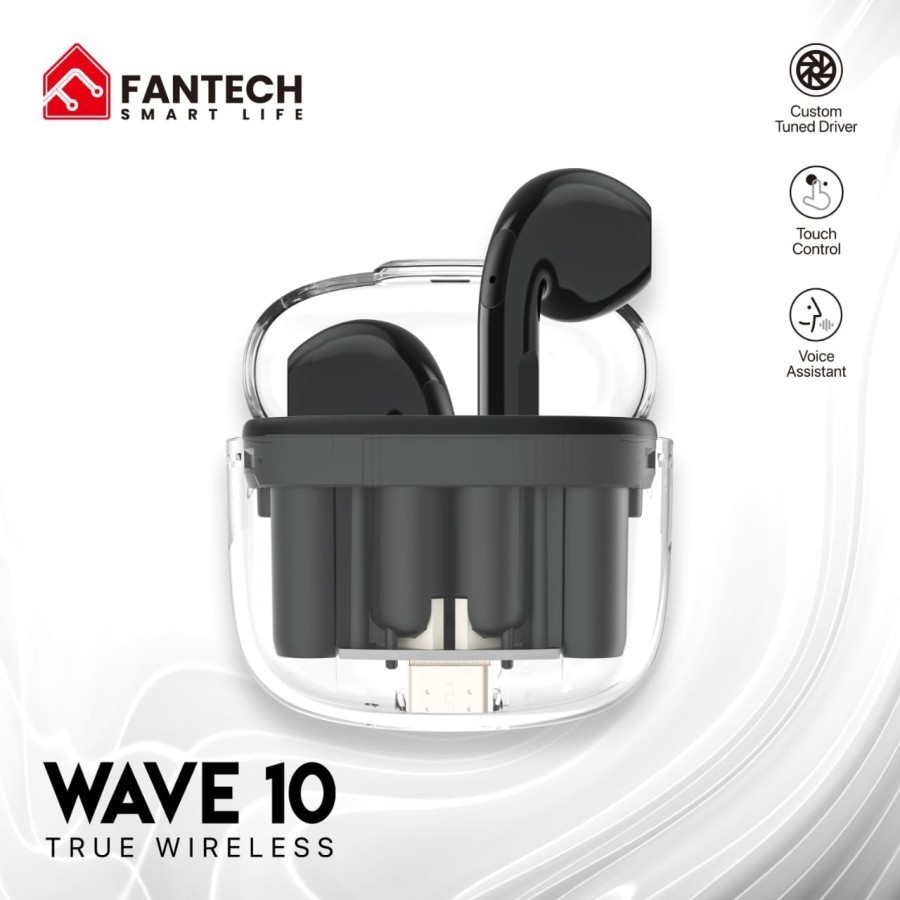Jual Fantech TW10 Wave 10 Bluetooth 5.3 Earphone TWS Wireless | Shopee Indonesia