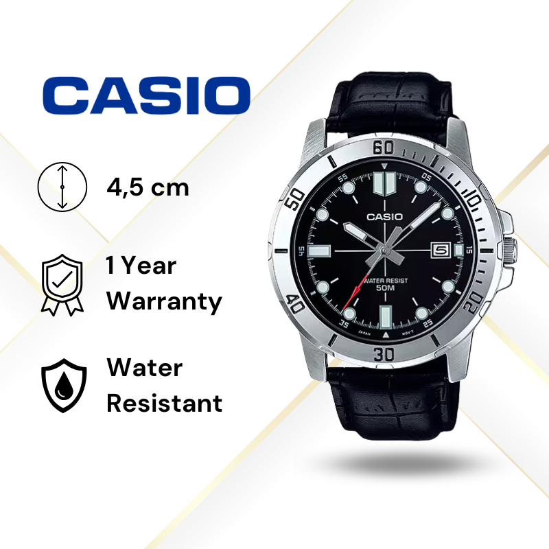 Jual JAM TANGAN PRIA CASIO MTP-VD01L-1E ORIGINAL - MTPVD01L HITAM CASIO ...