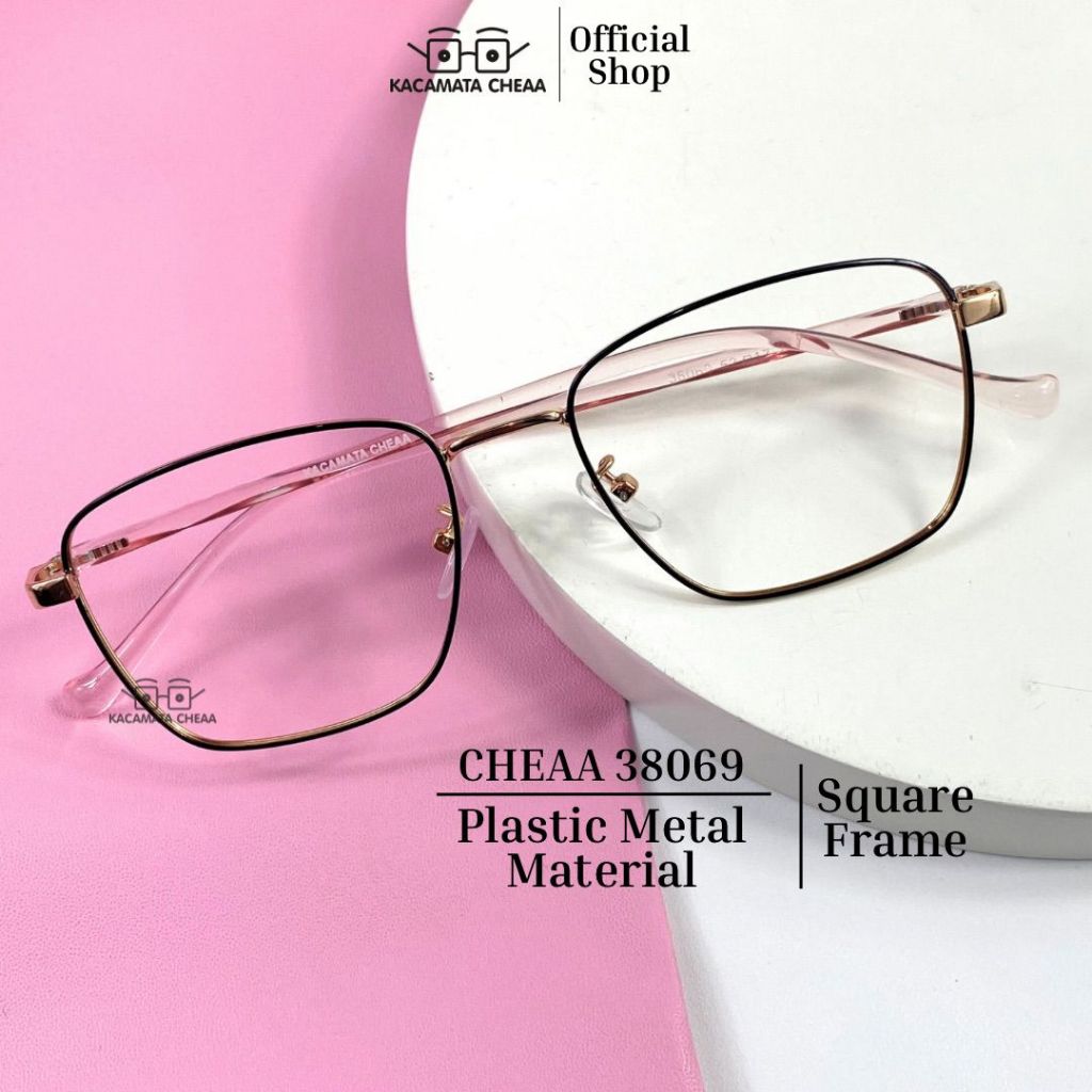 Jual KacamataCheaa Frame Kotak Besi Terbaru CHEAA 38069 | Shopee Indonesia
