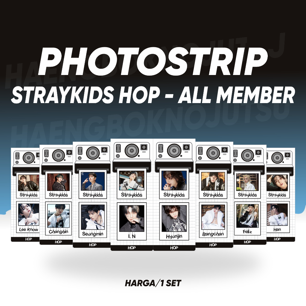 Jual PHOTO STRIP STRAY KIDS HOP 1SISI (HARGA 8 PCS + LAMINASI 2 SISI ...