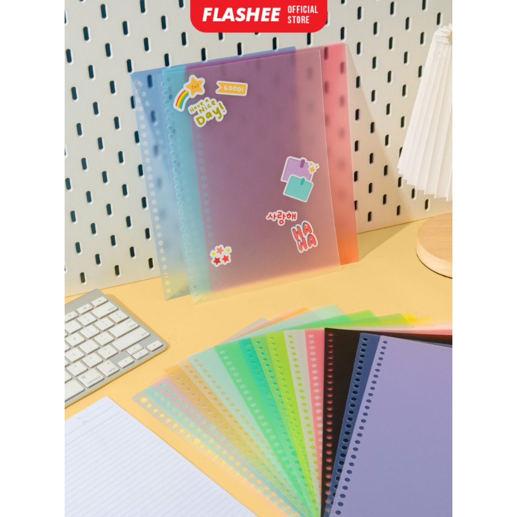 Jual Flashee DIY Cover Binder A5 B5 A4 Sampul Cover Notebook Transparan ...