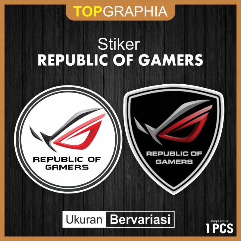 Jual Sticker Stiker ROG Republic Of Gamers / Logo ROG / Stiker Laptop ...