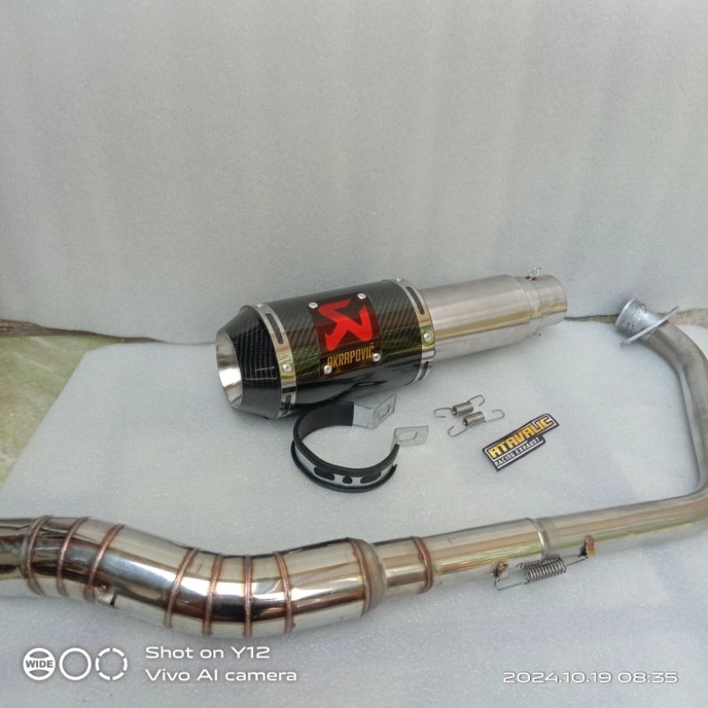 Jual knalpot racing Akrapovic gp Lorenzo m1 karbon fullset R15 v2 V3 v4 Vixion Xabre Byson Sonic ...