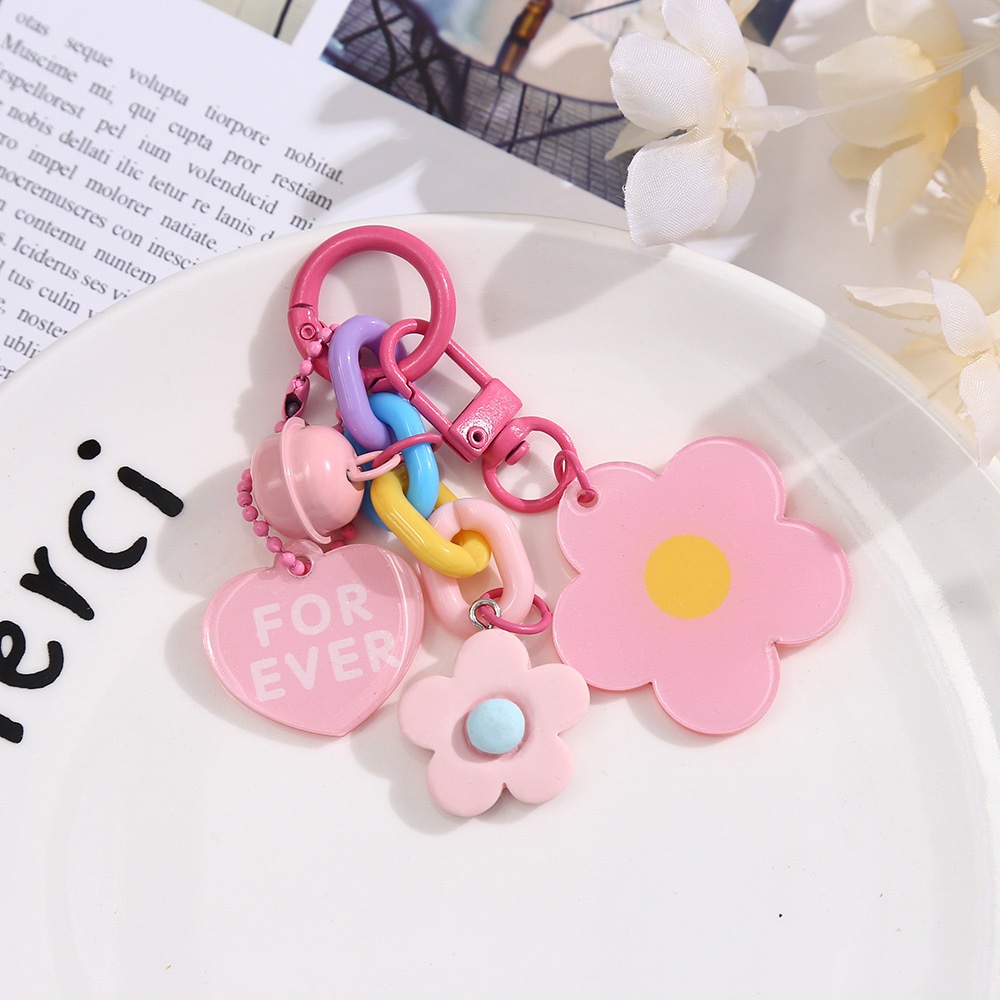 Jual Gantungan Kunci Lucu Gantungan Tas Bunga Rantai Love Key chain ...