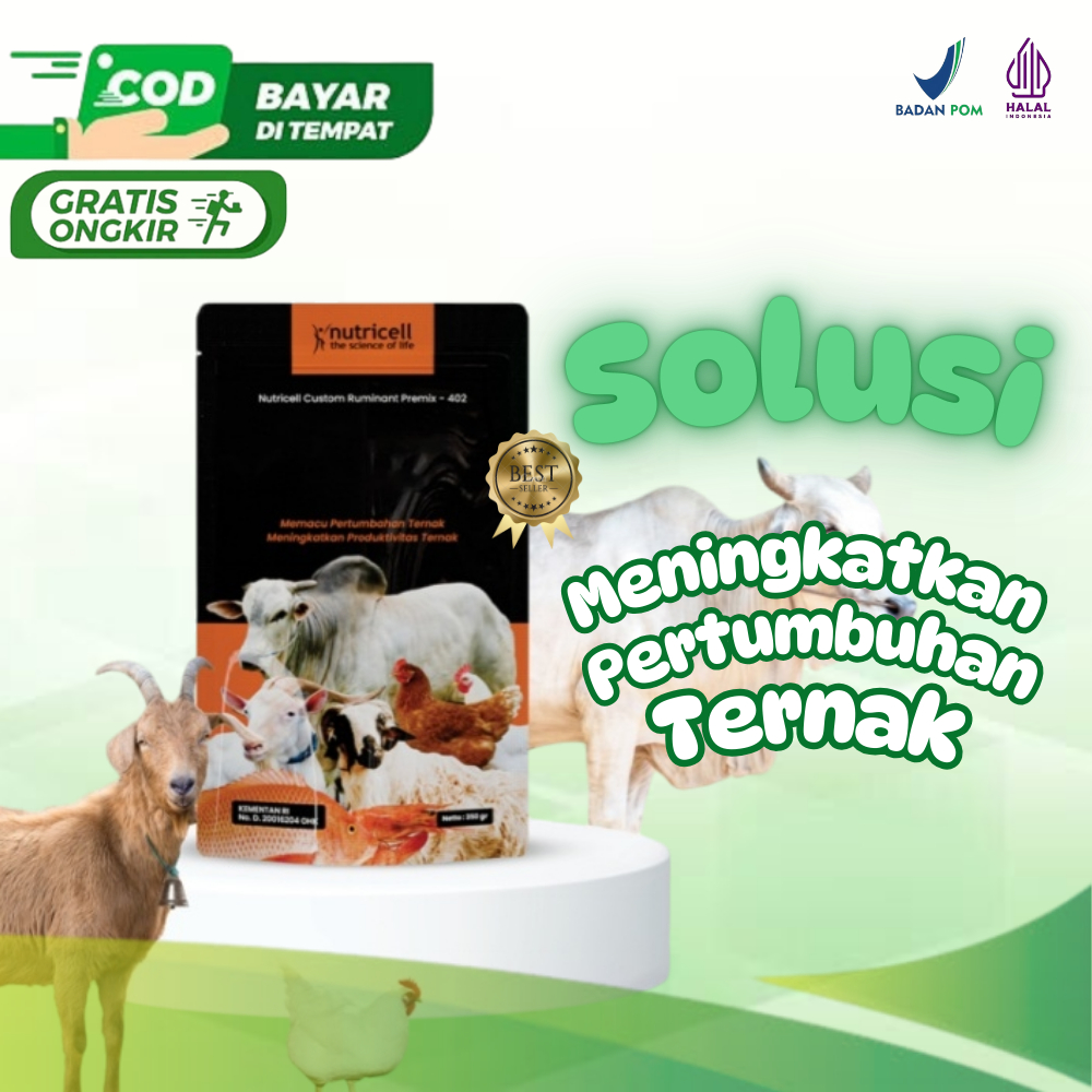 Jual Vitamin Nutrisi Pakan Penambah Nafsu Makan Pertumbuhan Ternak Sapi ...