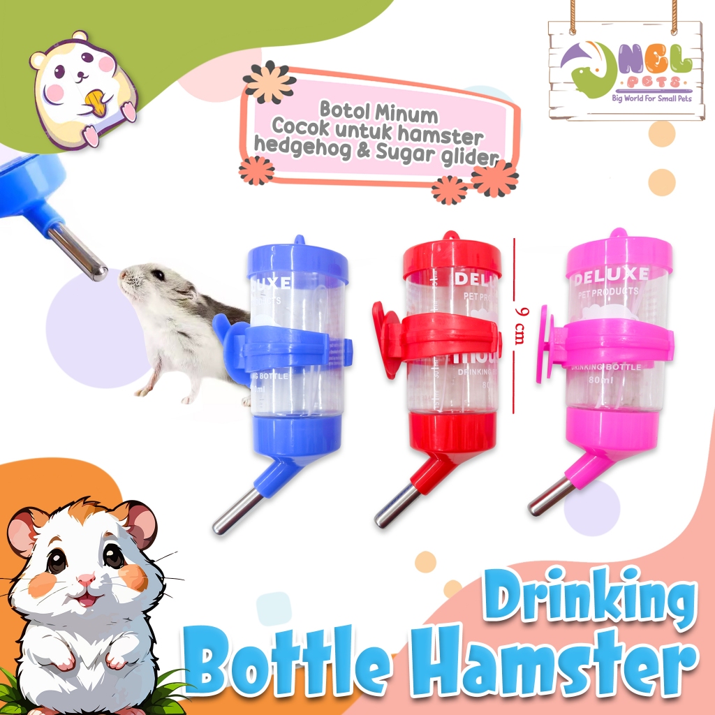 Jual DRINKING BOTTLE HAMSTER 80 ml / Botol minum hamster / botol minum ...
