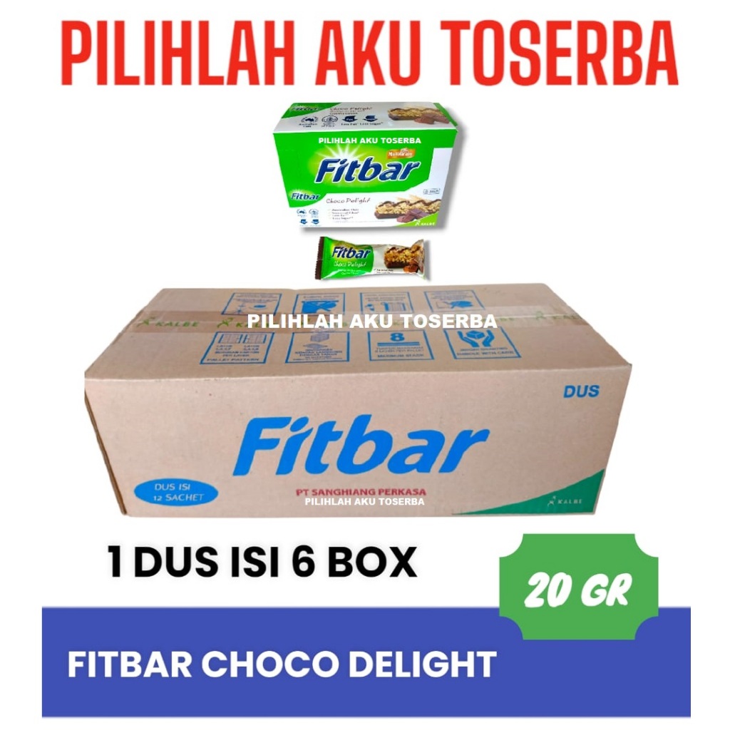 Jual Fitbar CHOCO DELIGHT Multigrain Cereal Bar isi 12 - (HARGA 1 BOX ...