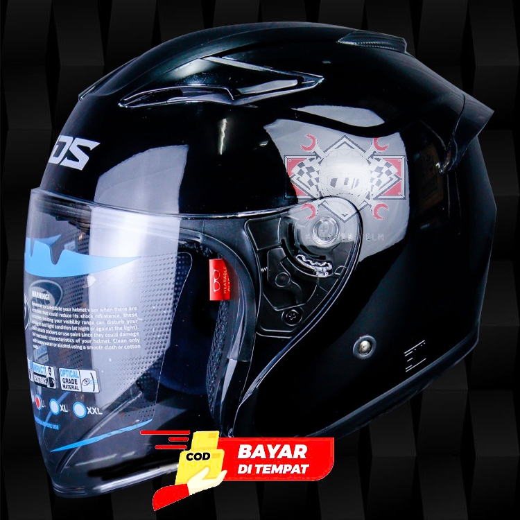 Jual HELM MDS VOLTUS SOLID BLACK GLOSSY - SINGLE VISOR | Shopee Indonesia