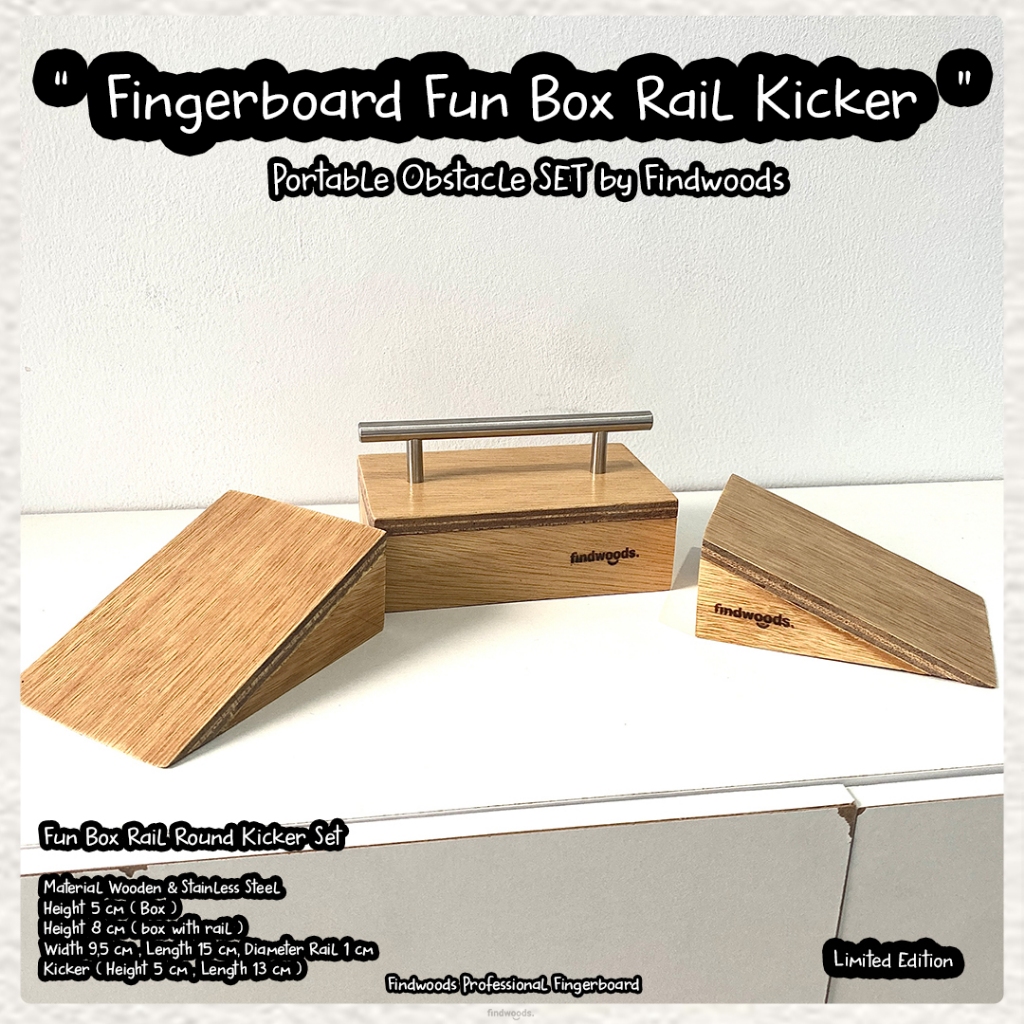Jual Fingerboard Fun Box Rail kicker Obstacle Portable by Findwoods ...